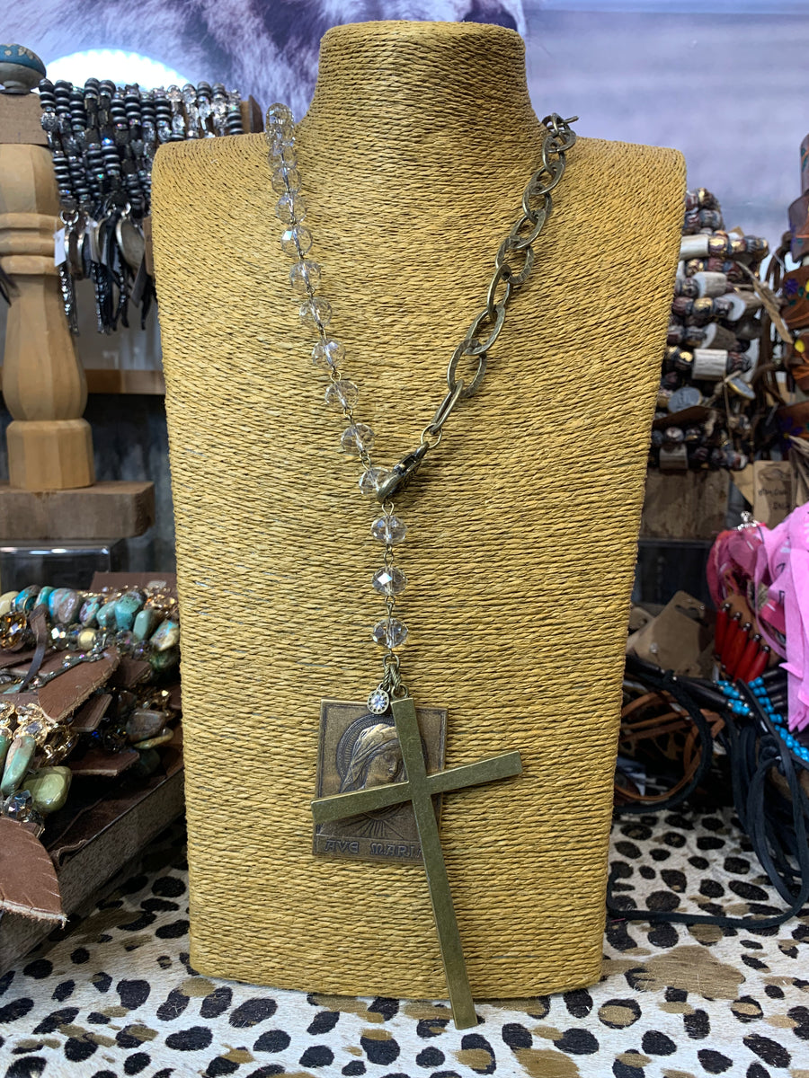 Ave Maria Cross necklace – Style Babes