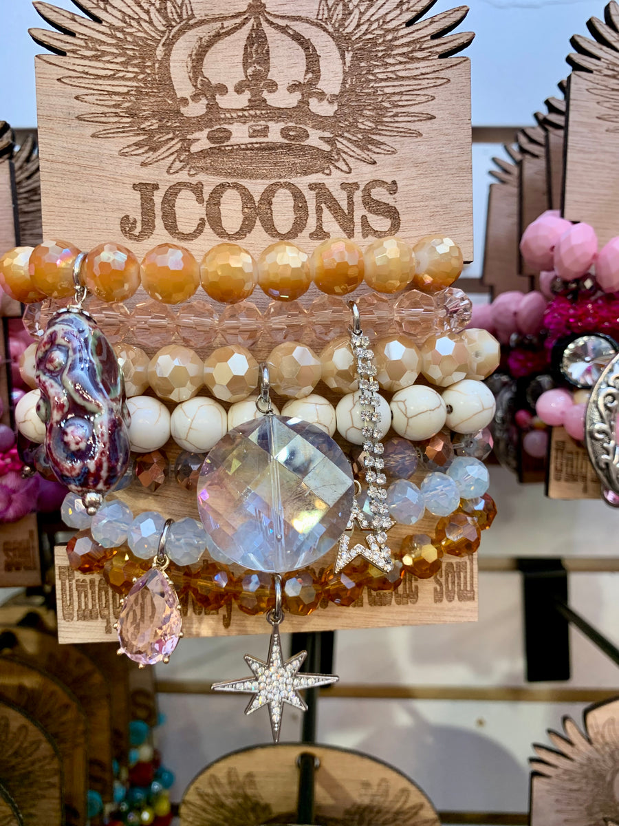 Amber Stone J Coons Bracelet Set - Multi – Style Babes