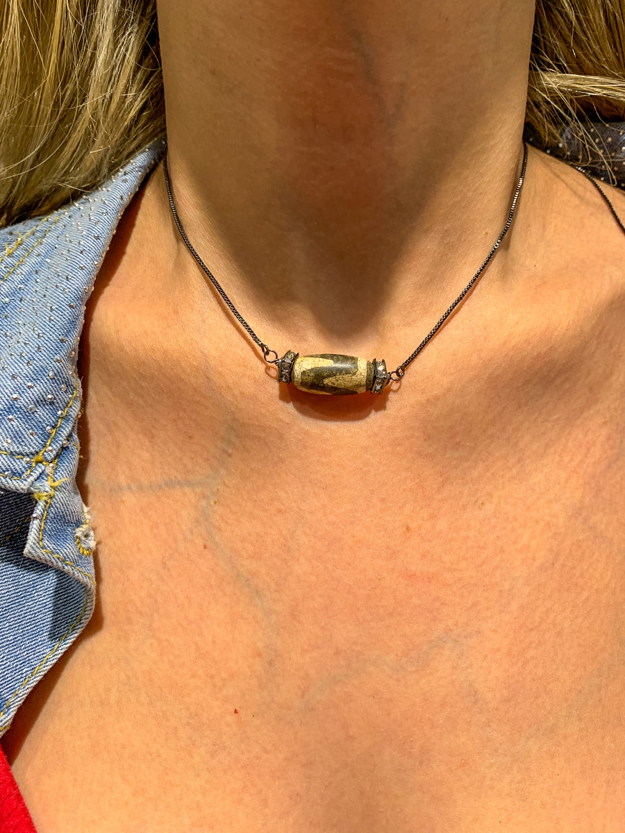 African Mud Bead Cinch Necklace – Style Babes