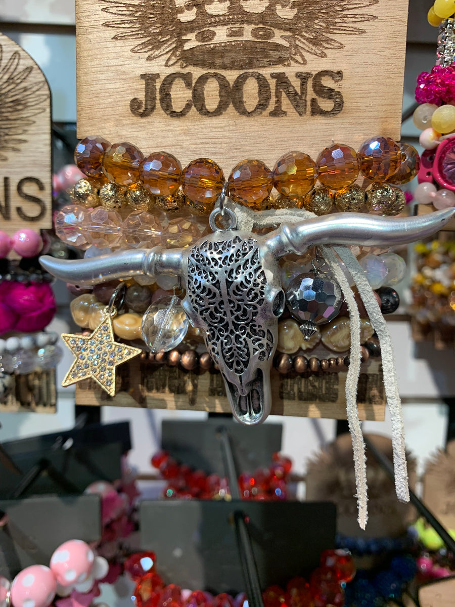 Rambler Longhorn J Coons Bracelet Set - Brown Mix – Style Babes