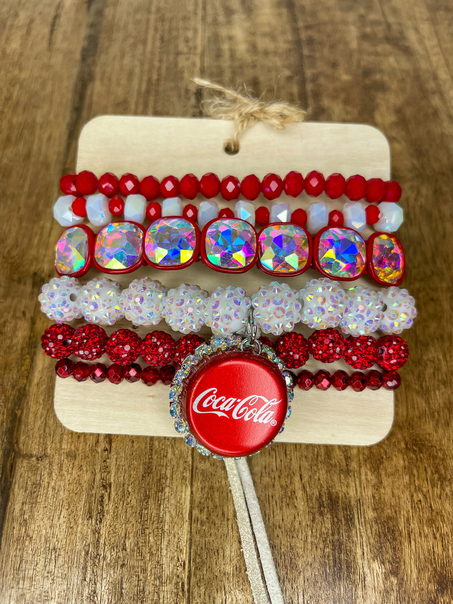 Coca Cola Bracelet Set - Red – Style Babes