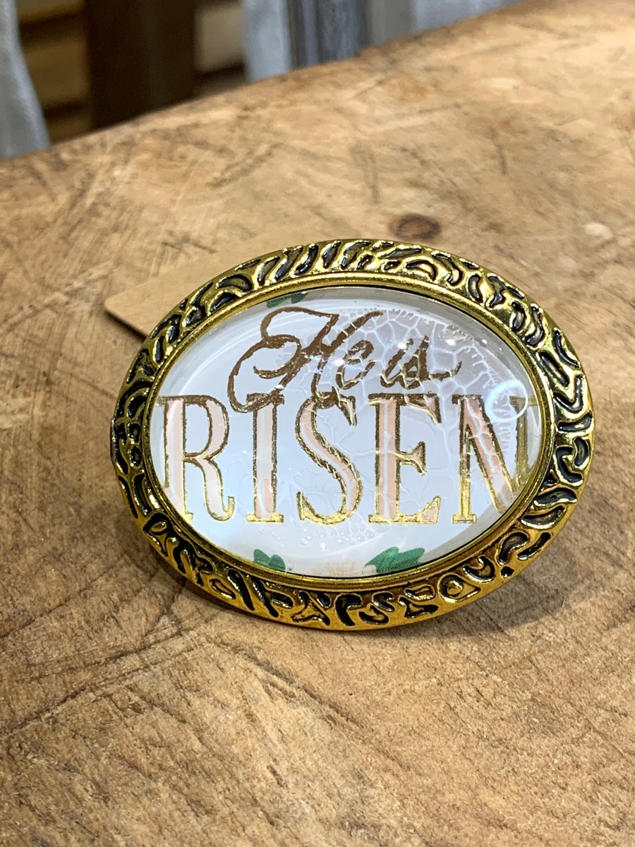 He is Risen Vintage Frame Hammered Metal Adjustable Ring – Style Babes
