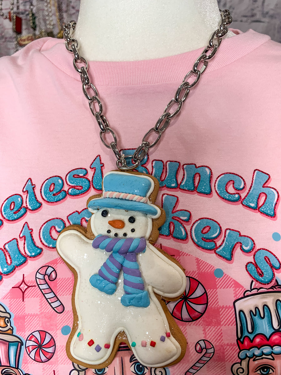 Frosty The Snowman Chain Necklace - Silver – Style Babes