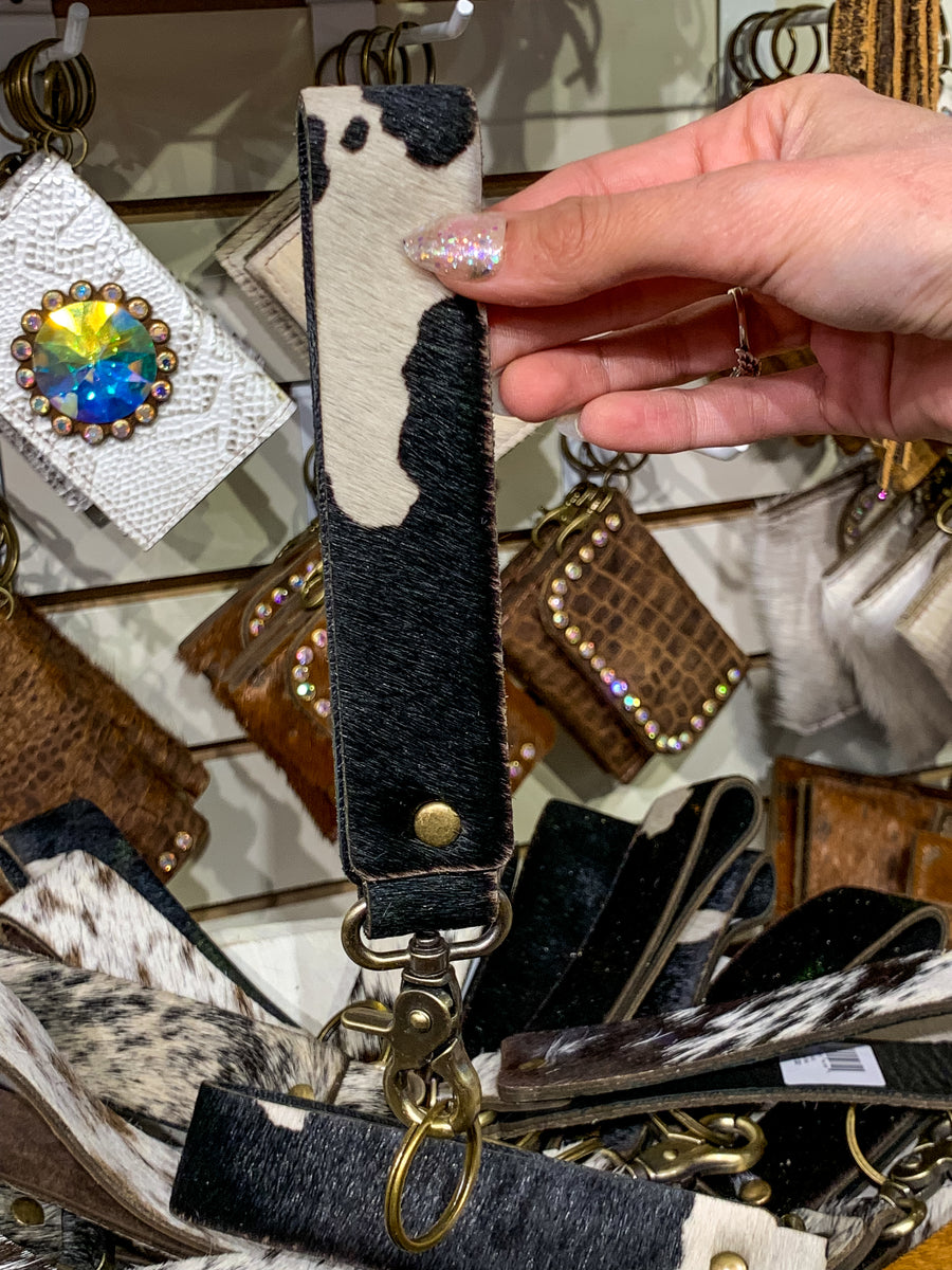 KIG AB Cowhide Wristlet - Black White – Style Babes