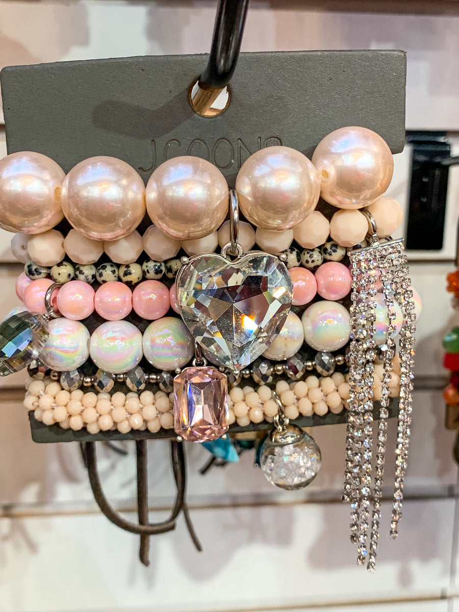 Champagne Heart J Coons Bracelet Set – Style Babes