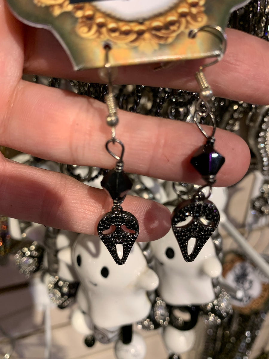 Droopy Ghost Face ABA Bling Earrings – Style Babes