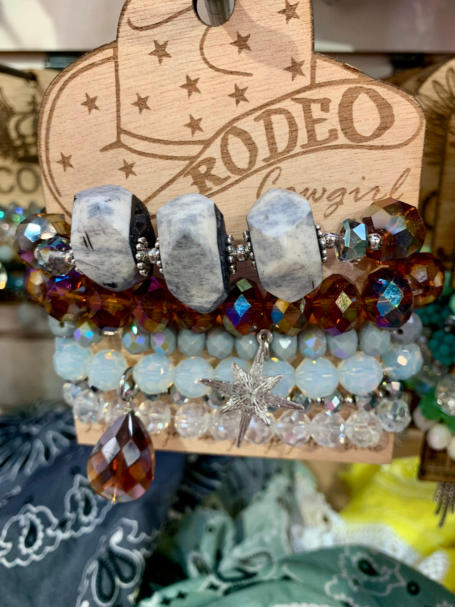 Mariam J Coons Bracelet Set - Stone/Amber Mix – Style Babes