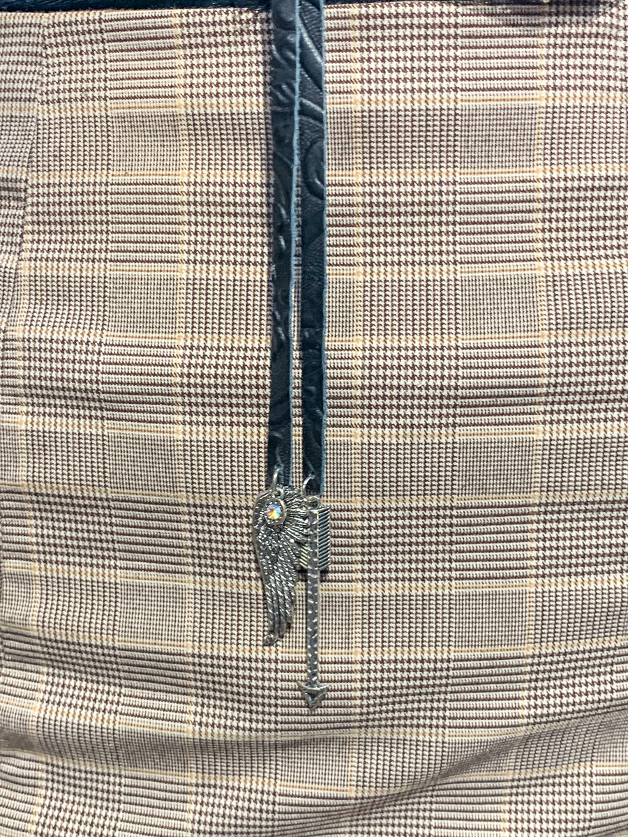 Dutton Buffalo Coin Tooled Leather Charm Bolo Necklace - Black – Style ...