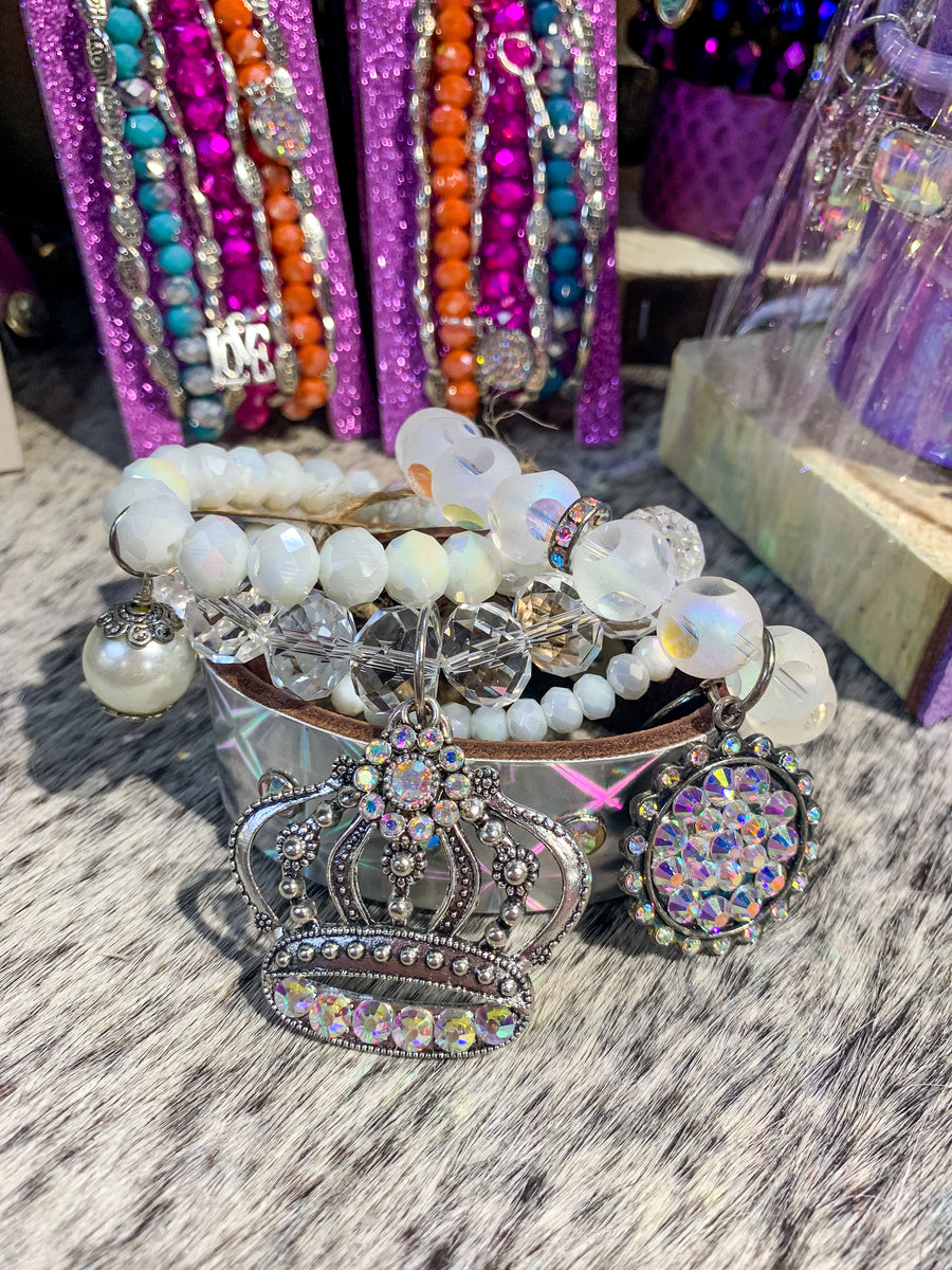Crown Me Bling Bracelet Set - Silver Mix – Style Babes