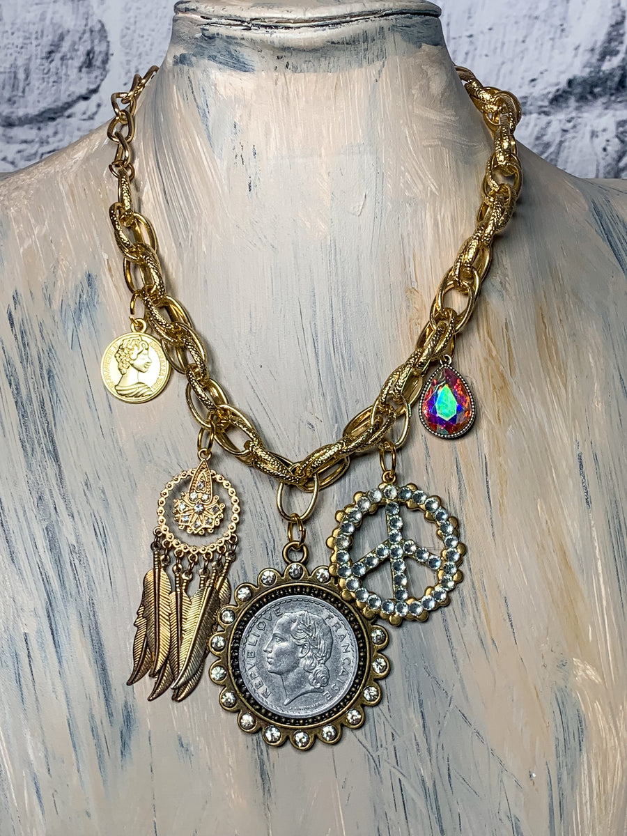 Old West Multi Charm Chain Necklace – Style Babes